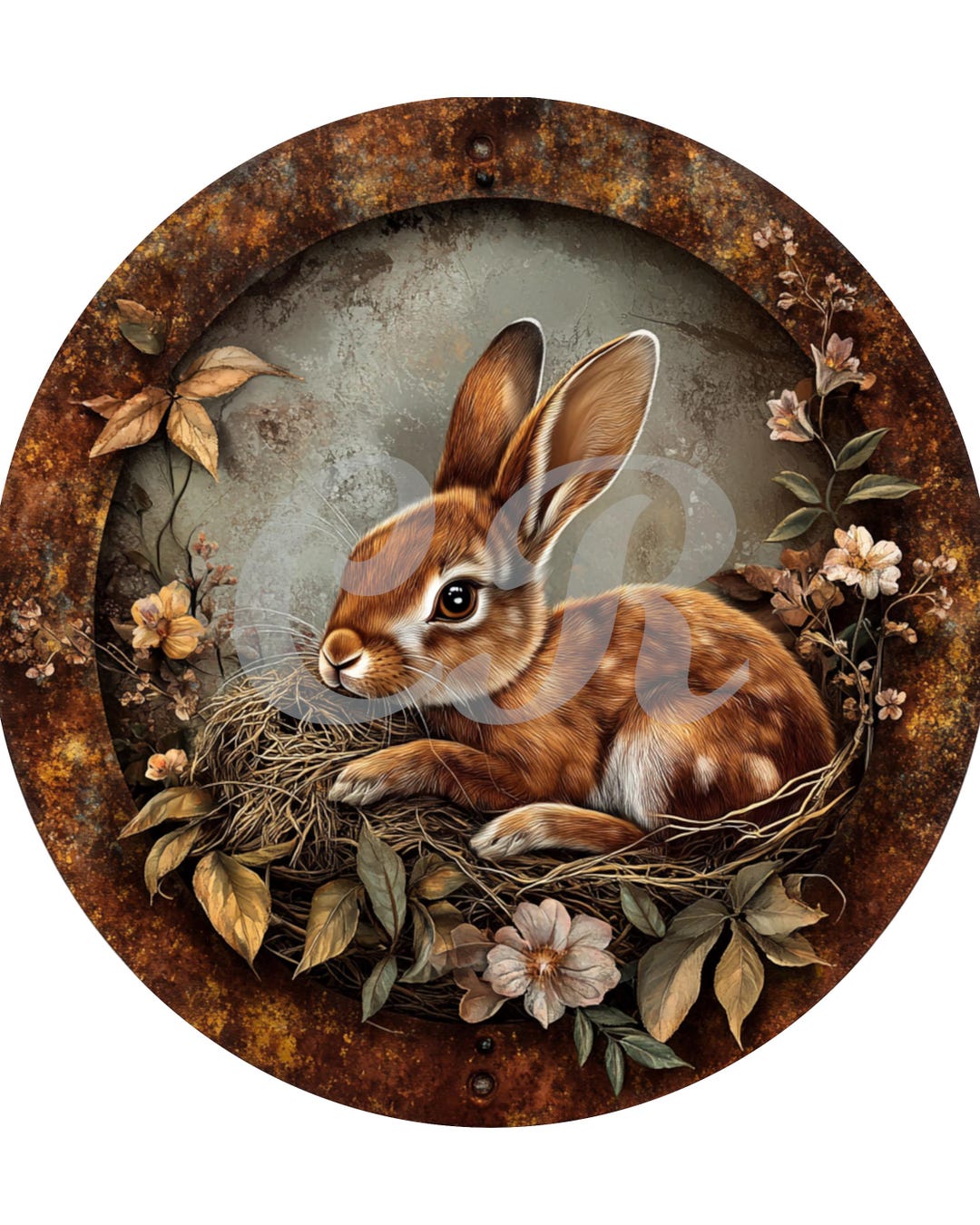 Set of 4 Rustic Farmhouse Cottagecore Rabbit's/hares/bunnies Download ...