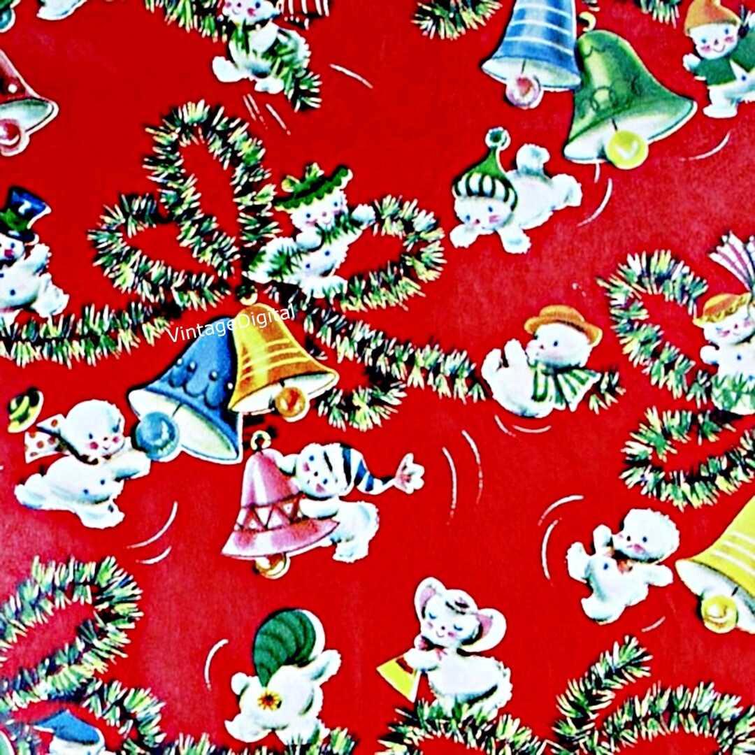 Christmas Paper Vintage Digital Image Wallpaper Download Printable Baby ...