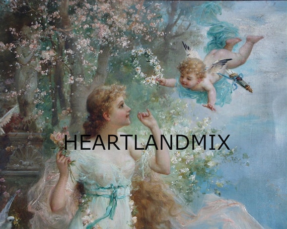 Vintage Victorian Angel Illustration Vintage Digital Wall Art | Etsy