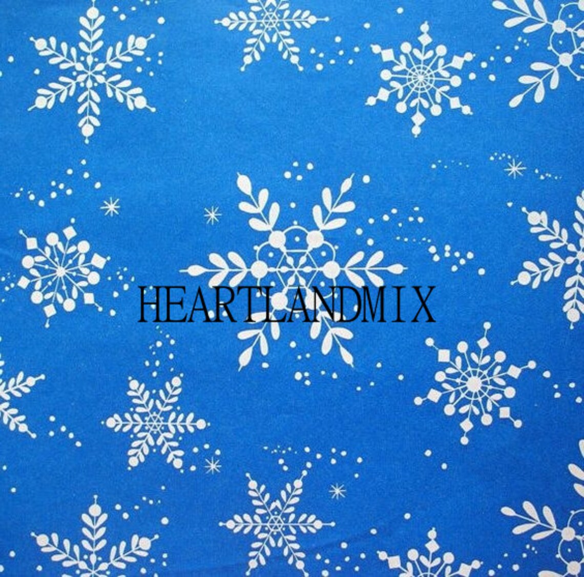Vintage Christmas Blue Wrapping Paper With Snowflakes Digital - Etsy