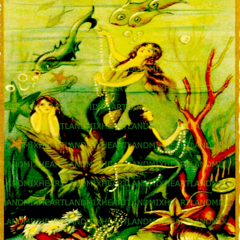 Art Deco Mermaid - Etsy