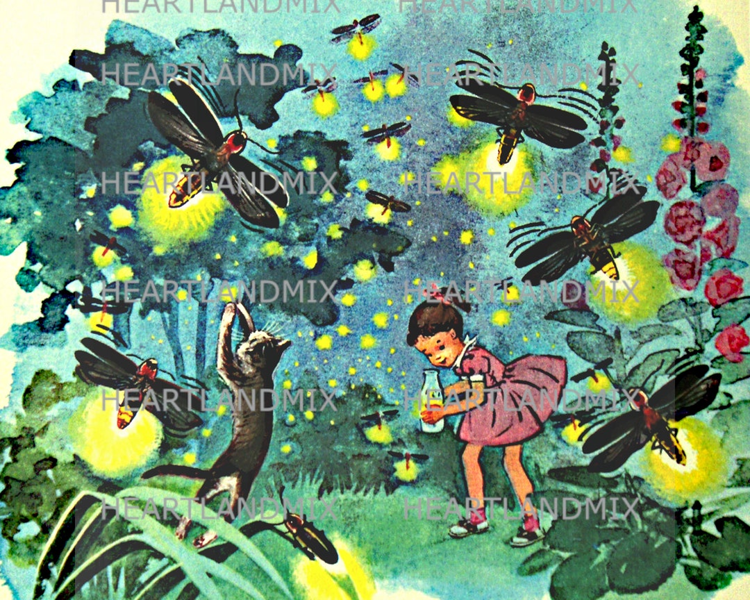 Vintage Firefly Digital Wall Art Instant Download Printable Image Hang ...