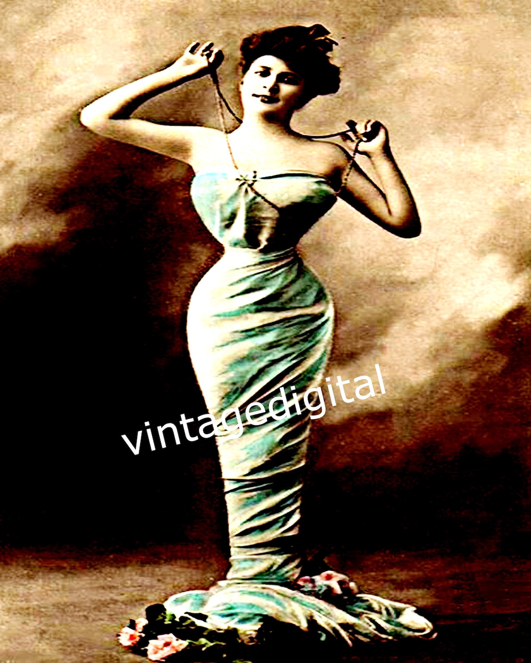 Vintage Mermaid Dress Digital Download Photo Image - Etsy