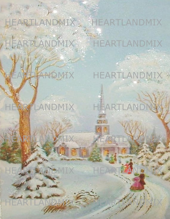 Vintage Glitter Christmas Digital Graphic Image Download for Cards transfers labels logos gift Tags wall Art Etsy