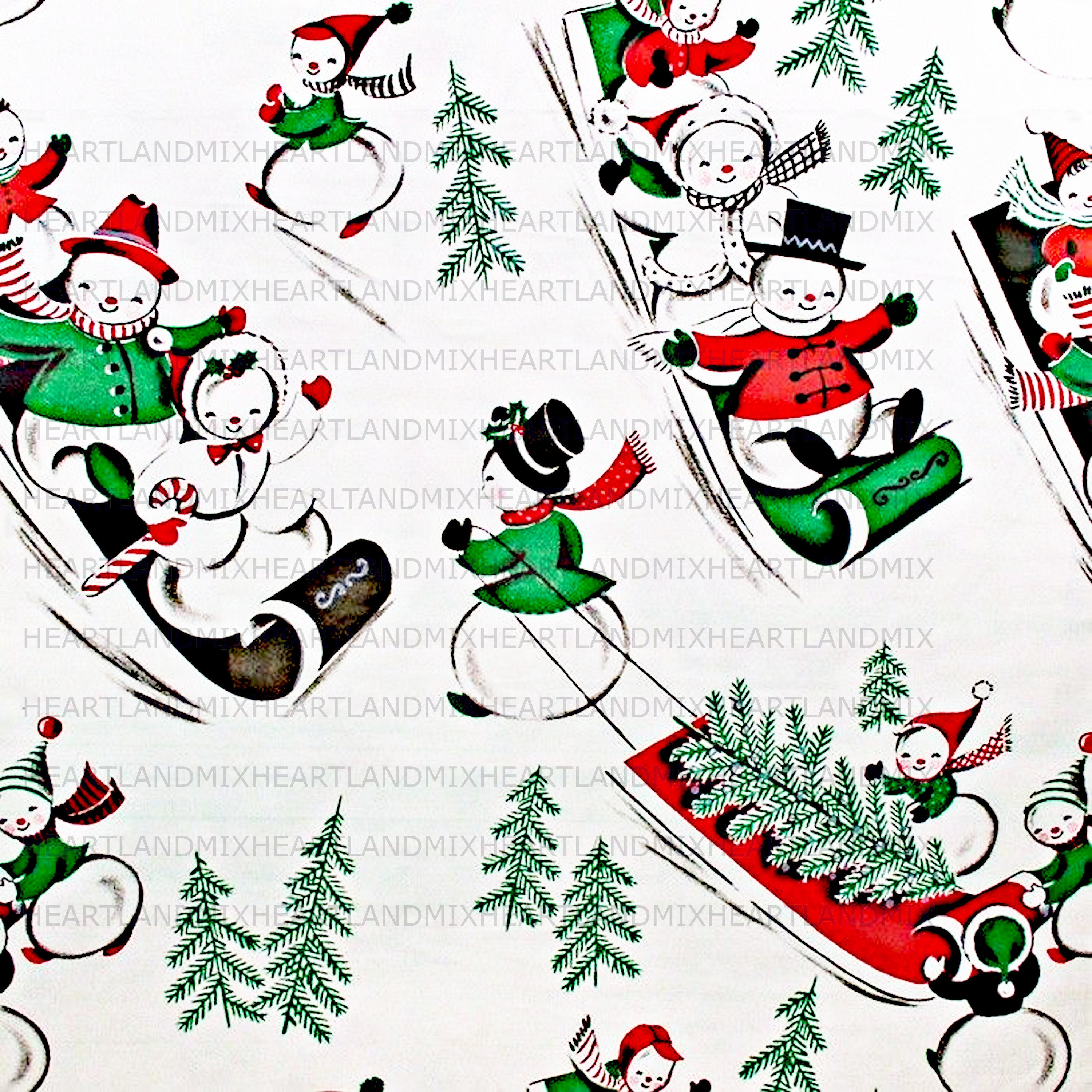 Snowman wrapping paper store