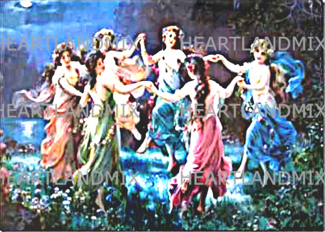 Vintage Dancing Nymphs in the Moonlight Digital Download Printable Wall ...