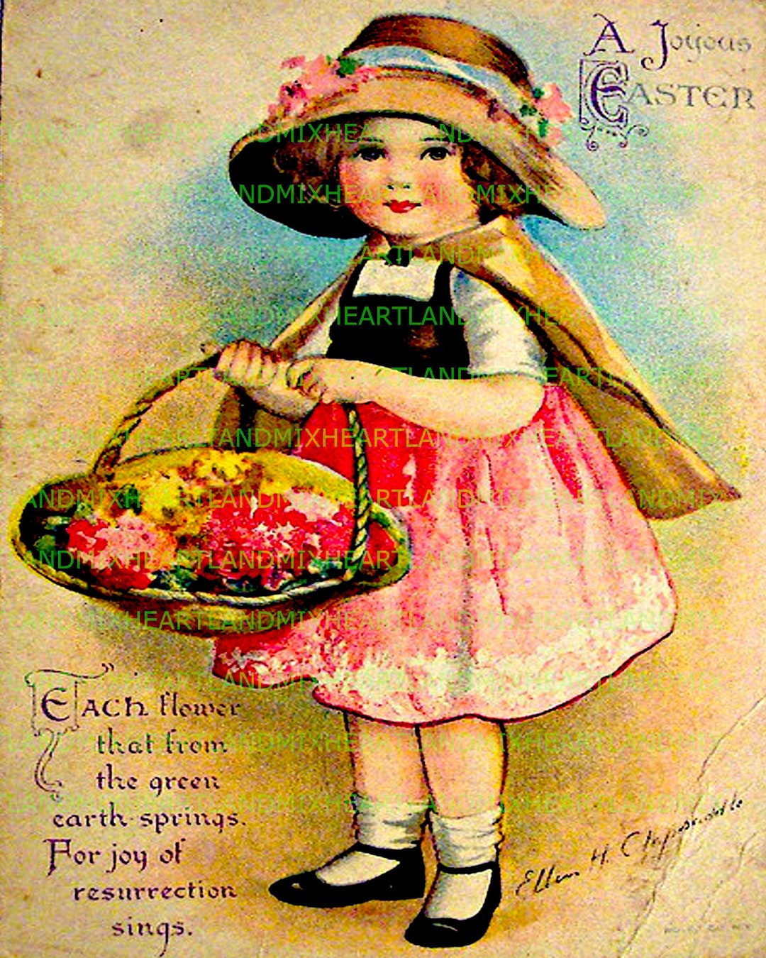 Vintage Easter Postcards Ellen Clapsaddle Digital Download Printable ...