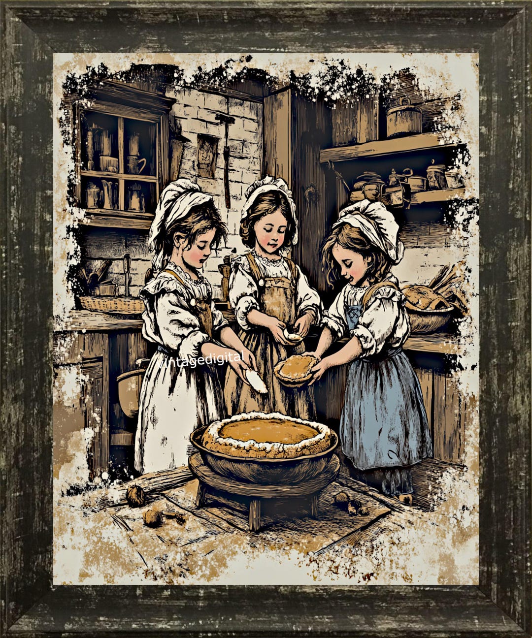 Antique Vintage Colonial Bakers/cooks Digital Download Printable Wall ...