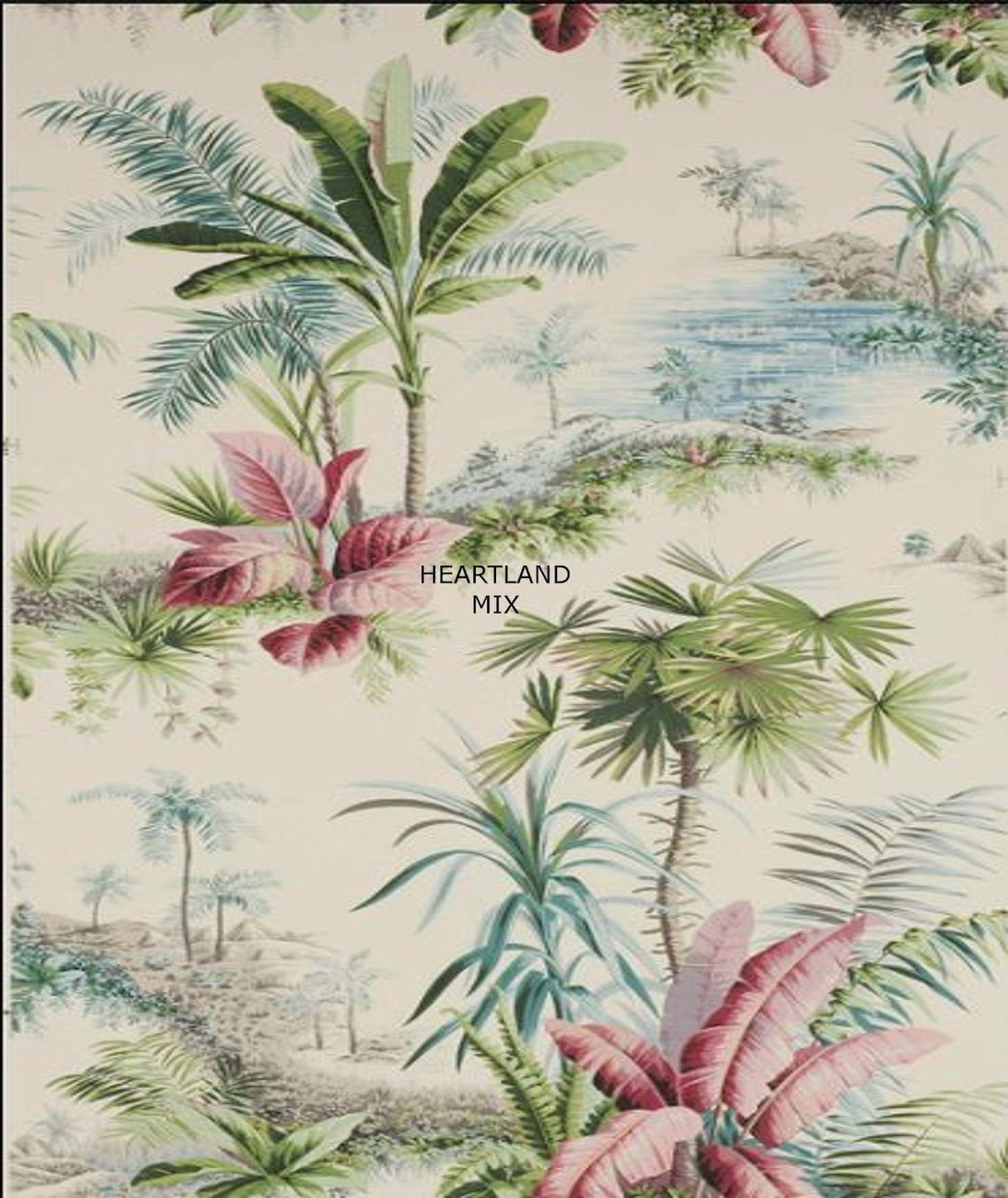 Vintage Tropical Wallpaper Vintage Digital Image Download - Etsy