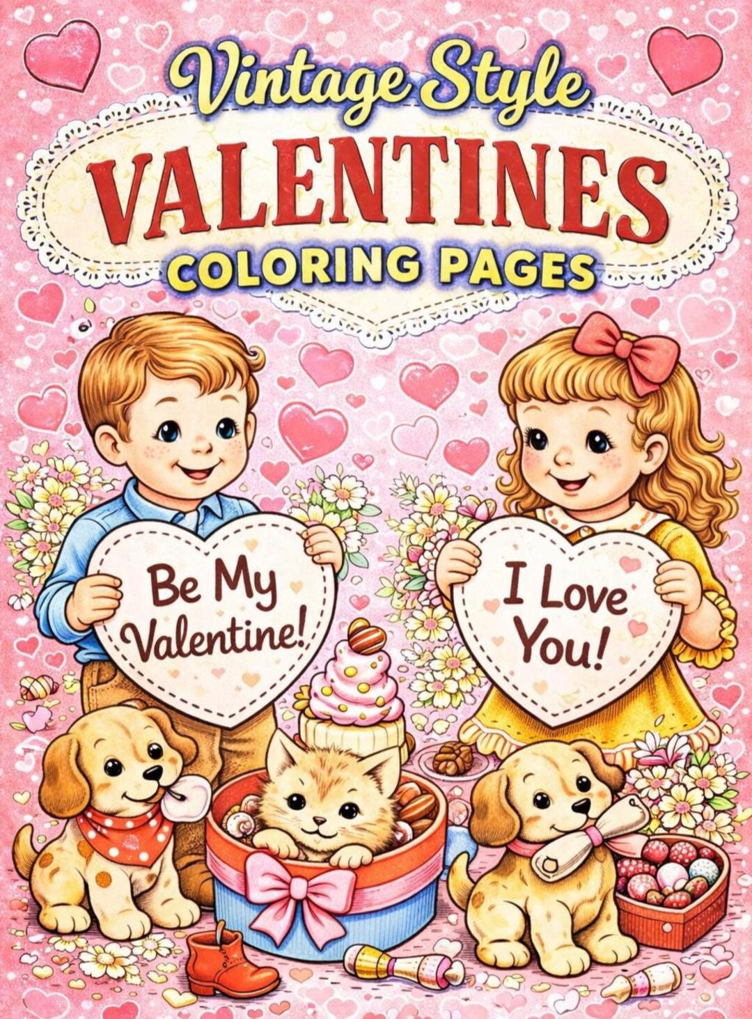 Printable Valentine Coloring Book | Retro 1950s Inspired | Kids ...