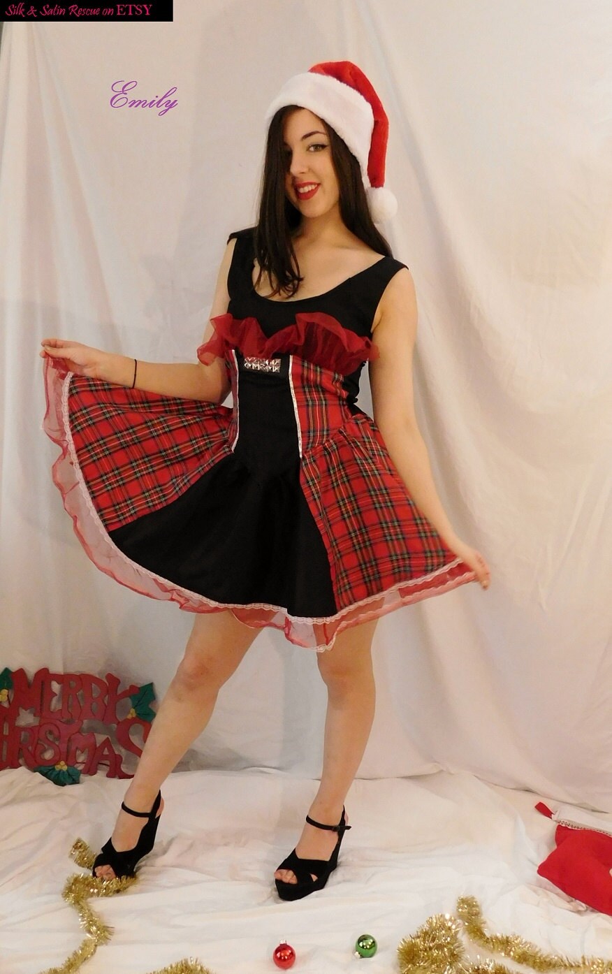 Holiday 3 Emily Model Photo Set Boudoir Pin Up Photography Sexy