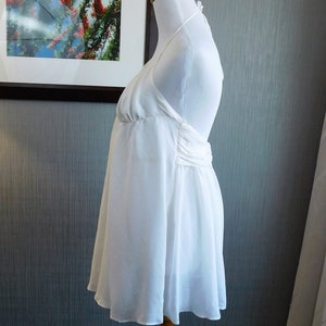 Victoria's Secret SHEER WHITE SILK Halter Style Babydoll Nighty Nightie ...