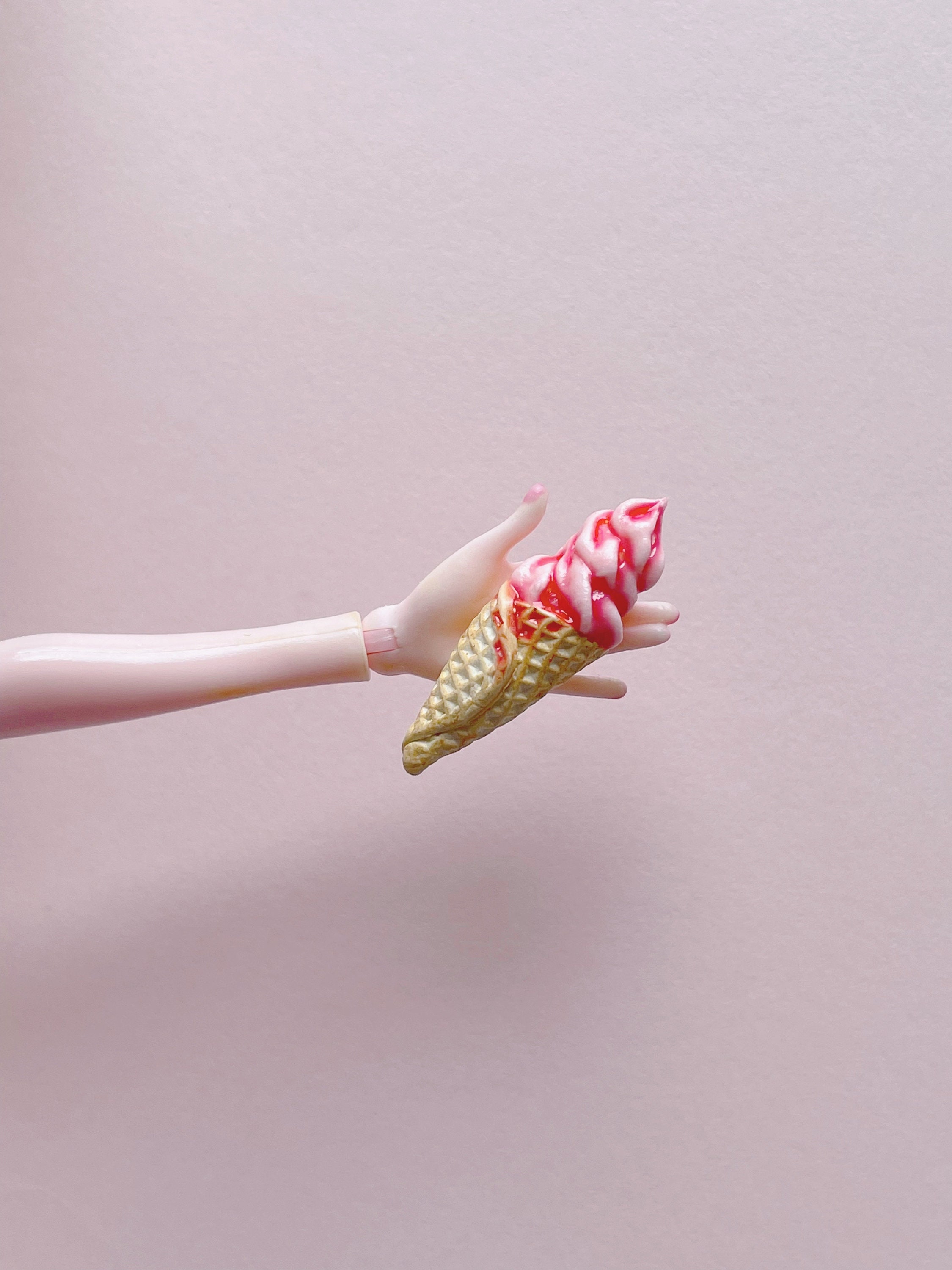 Miniature Ice Cream Cones (8 Pieces) Handmade Polymer Clay Waffle Cone ...