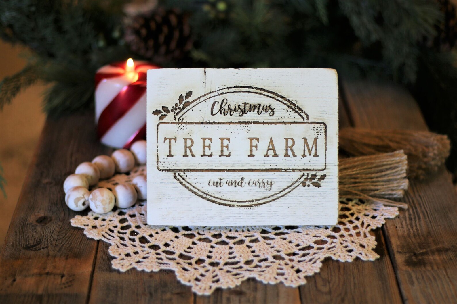 Christmas Tree Farm Engraved Sign | Etsy