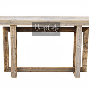Natural Floating Frame Console Table - Etsy