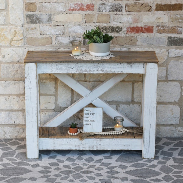 Rustic Farmhouse Console Tables - Etsy