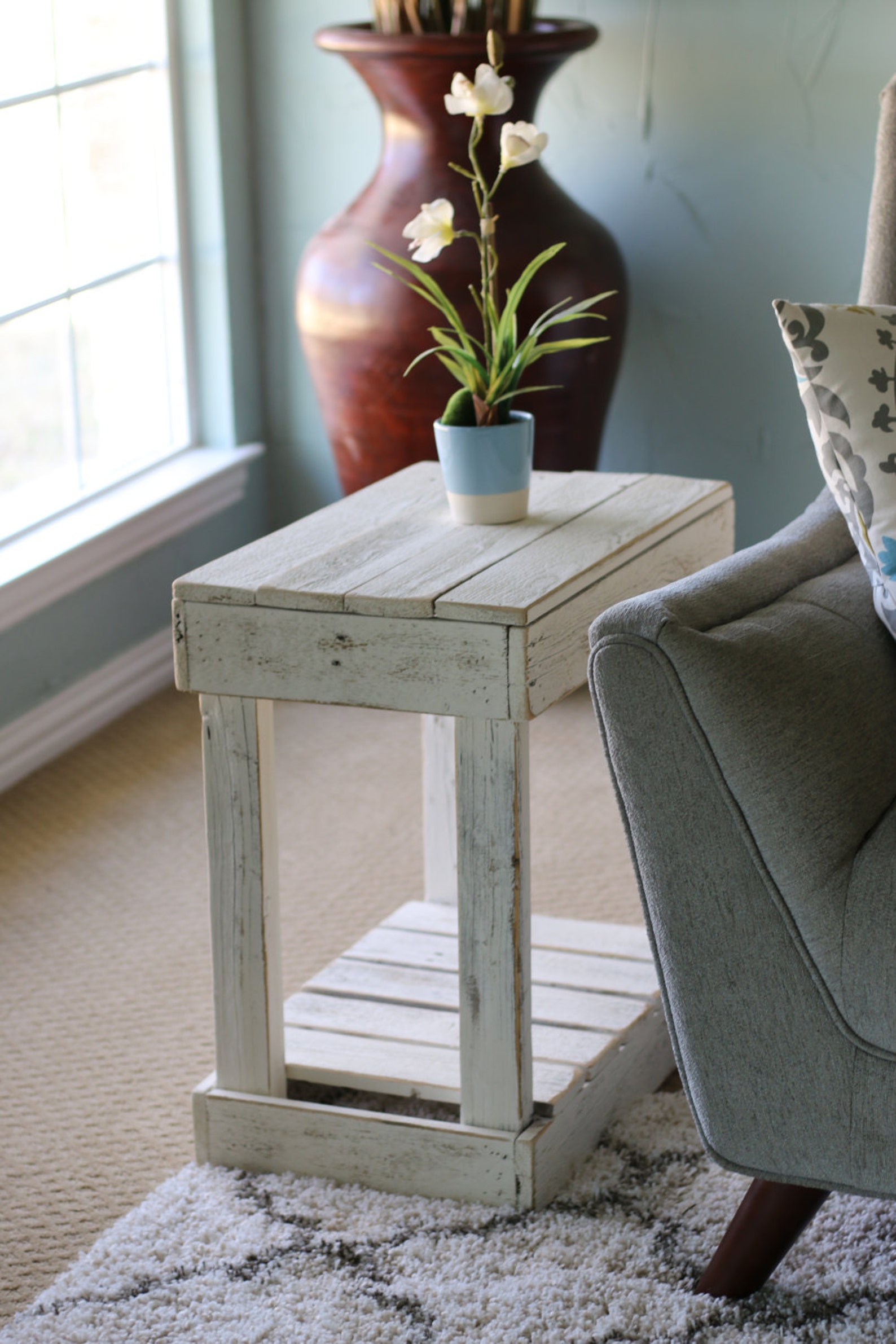 Slatted End Table - Etsy UK