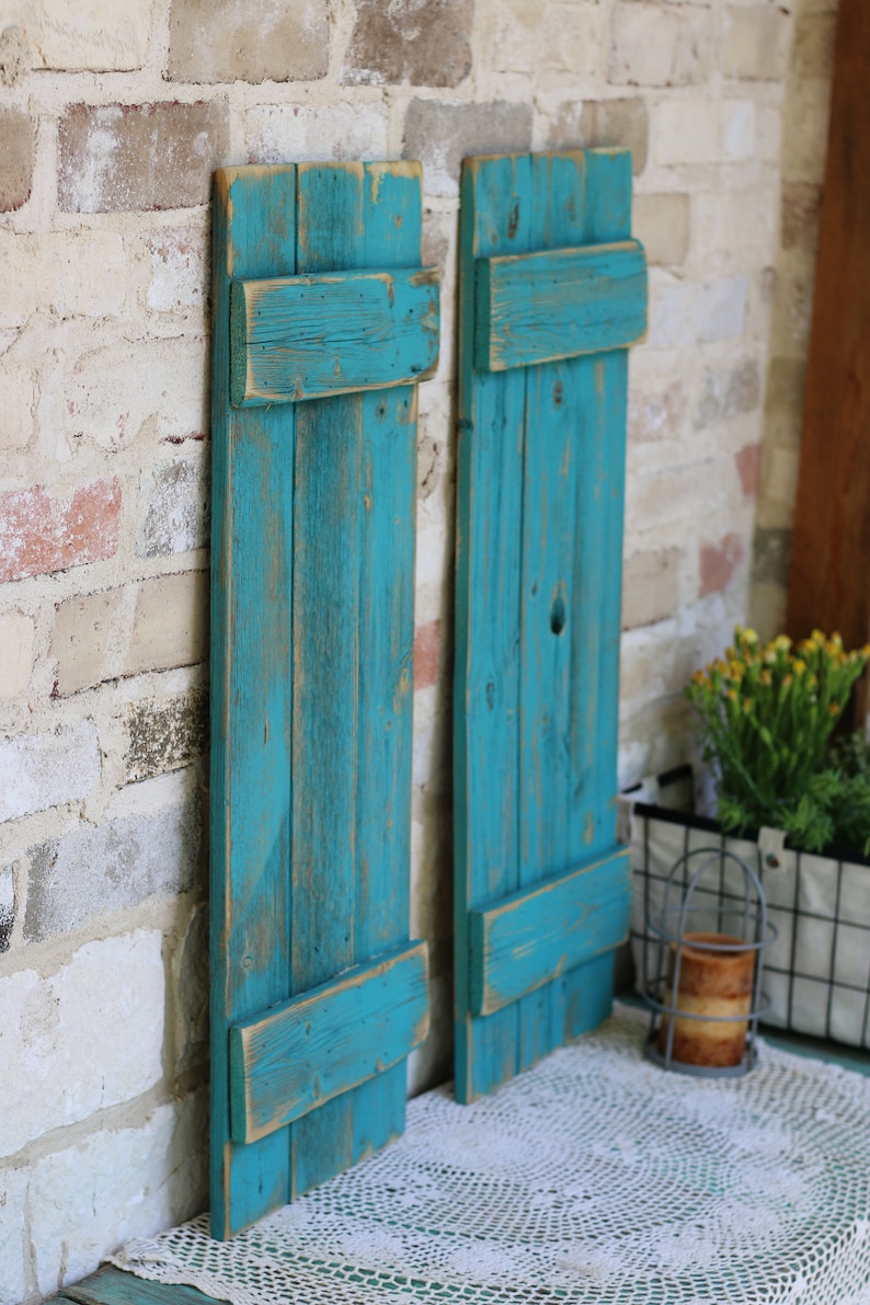 Farmhouse Decorative Shutters Set of 2 - Etsy