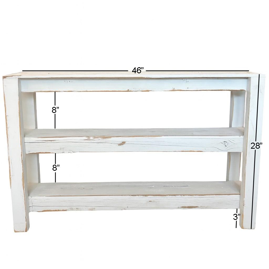 Shepherds Console Table – 46” Reclaimed Wood Entryway Table With 2 ...