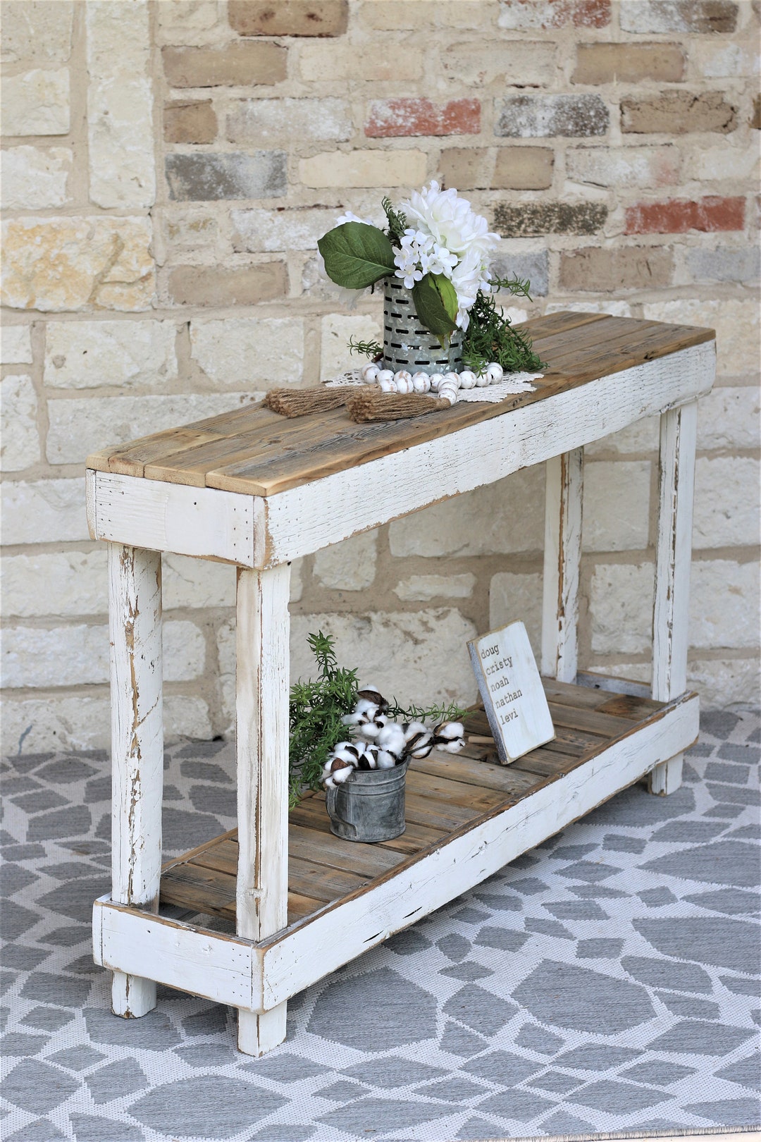 White Luxe Combo Console Table - Etsy Canada