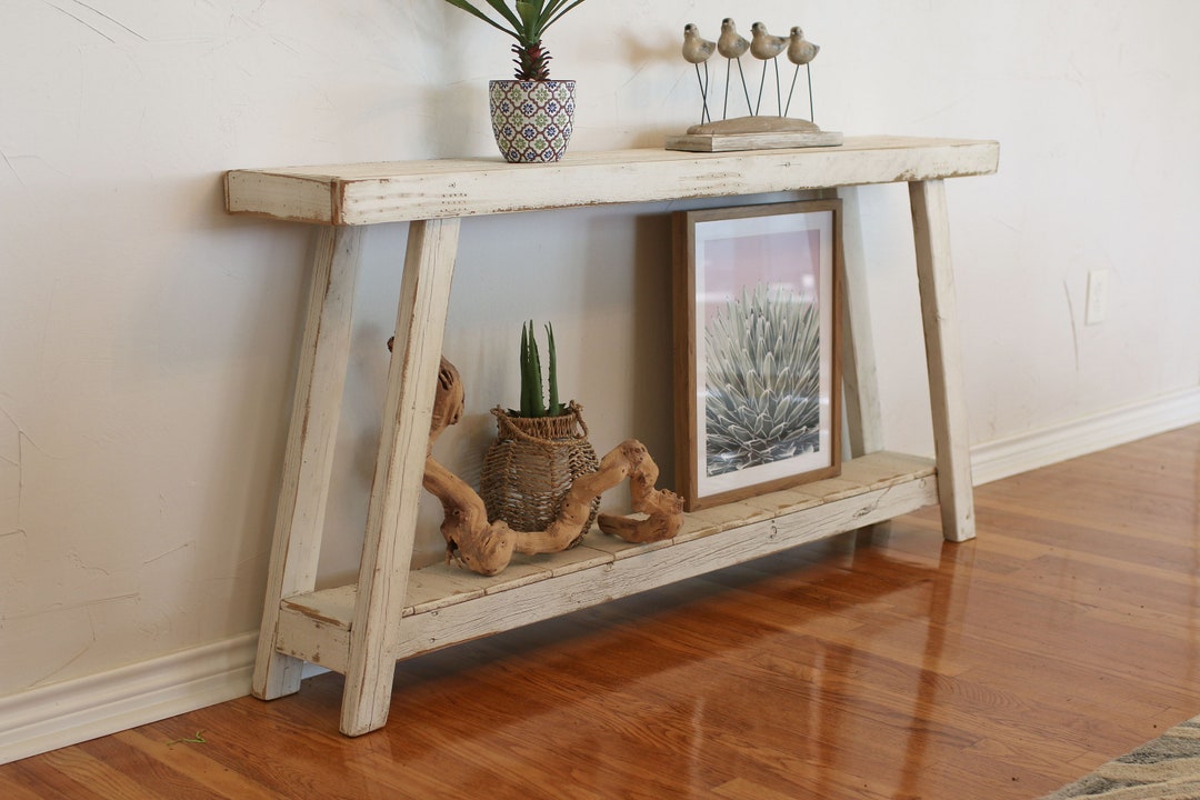 60 Solid White A-frame Console Table - Etsy