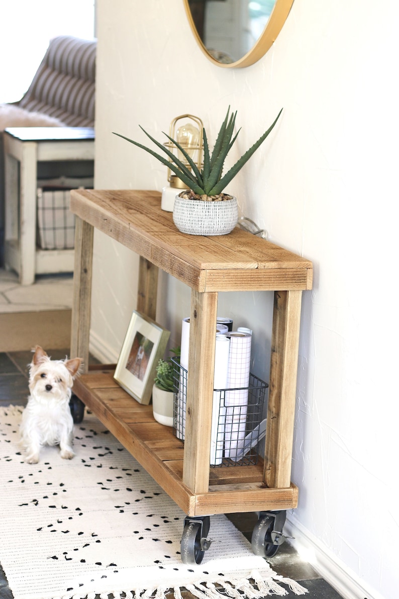 46" Luxe Console Table on Wheels - Etsy