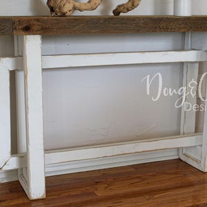 Natural Floating Frame Console Table - Etsy