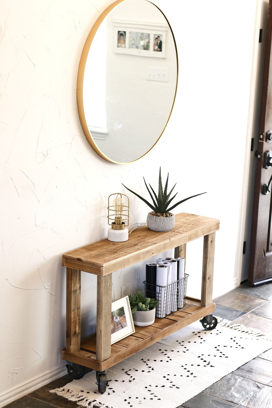 46" Luxe Console Table on Wheels - Etsy