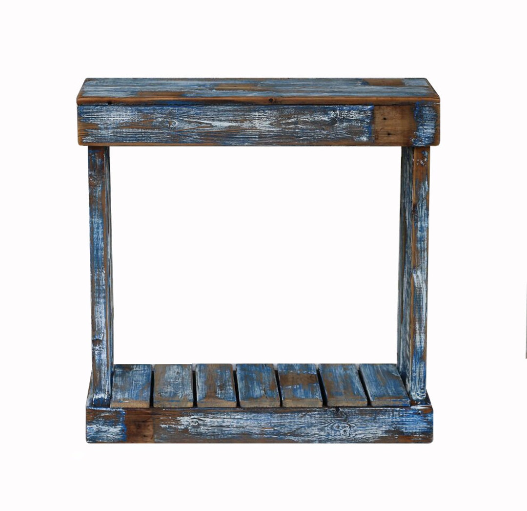 30" Blue Heavy Distressed Entry Console - Etsy