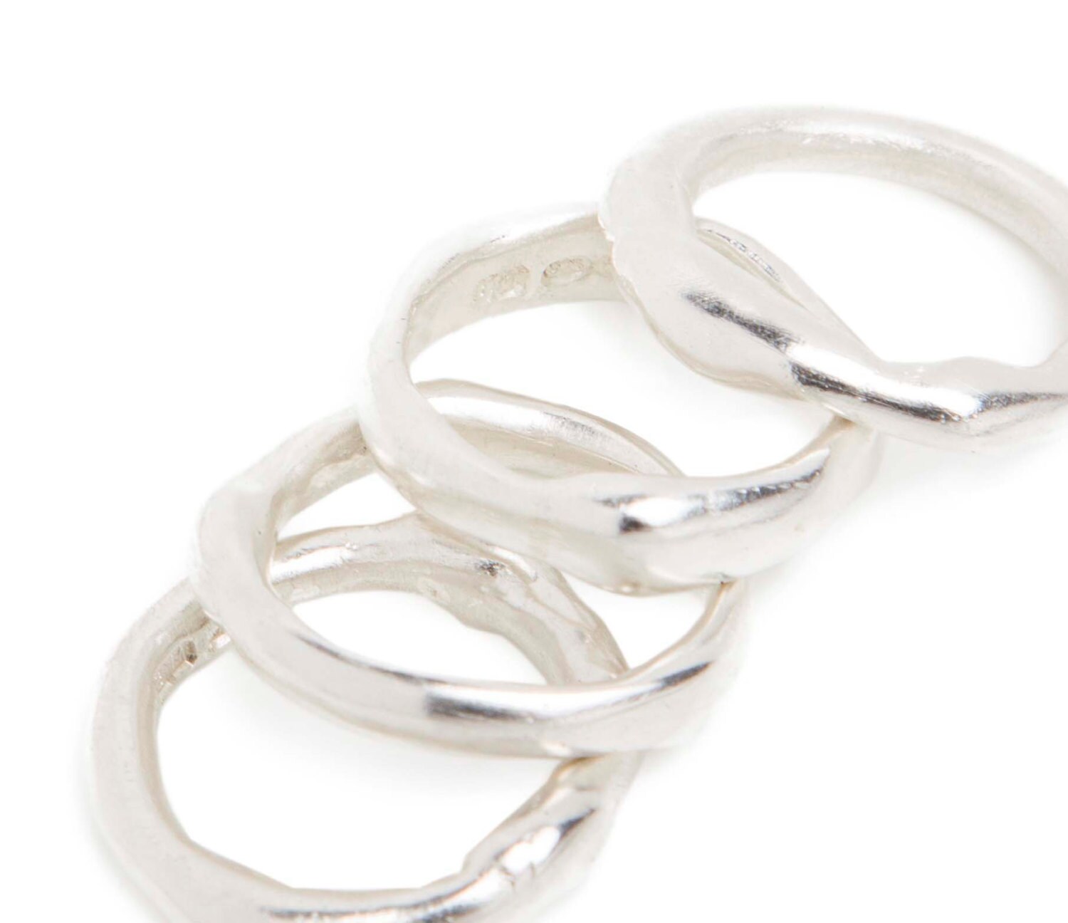 Melted Silver Rings - Etsy