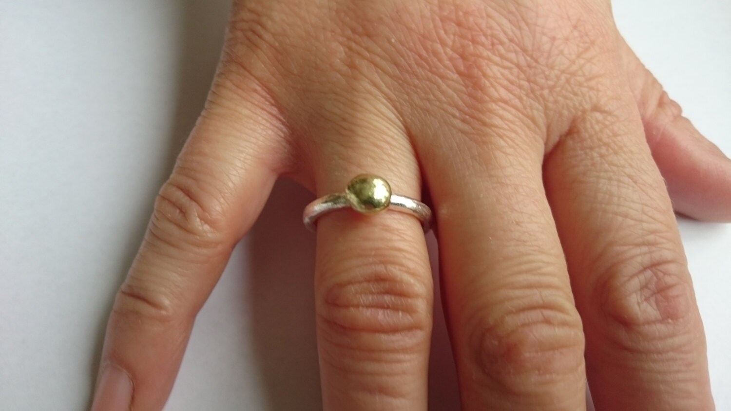 Gold Ball Ring - Etsy UK