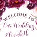 Burgundy Wedding Sign, Burgundy Welcome Sign Welcome Wedding Sign ...
