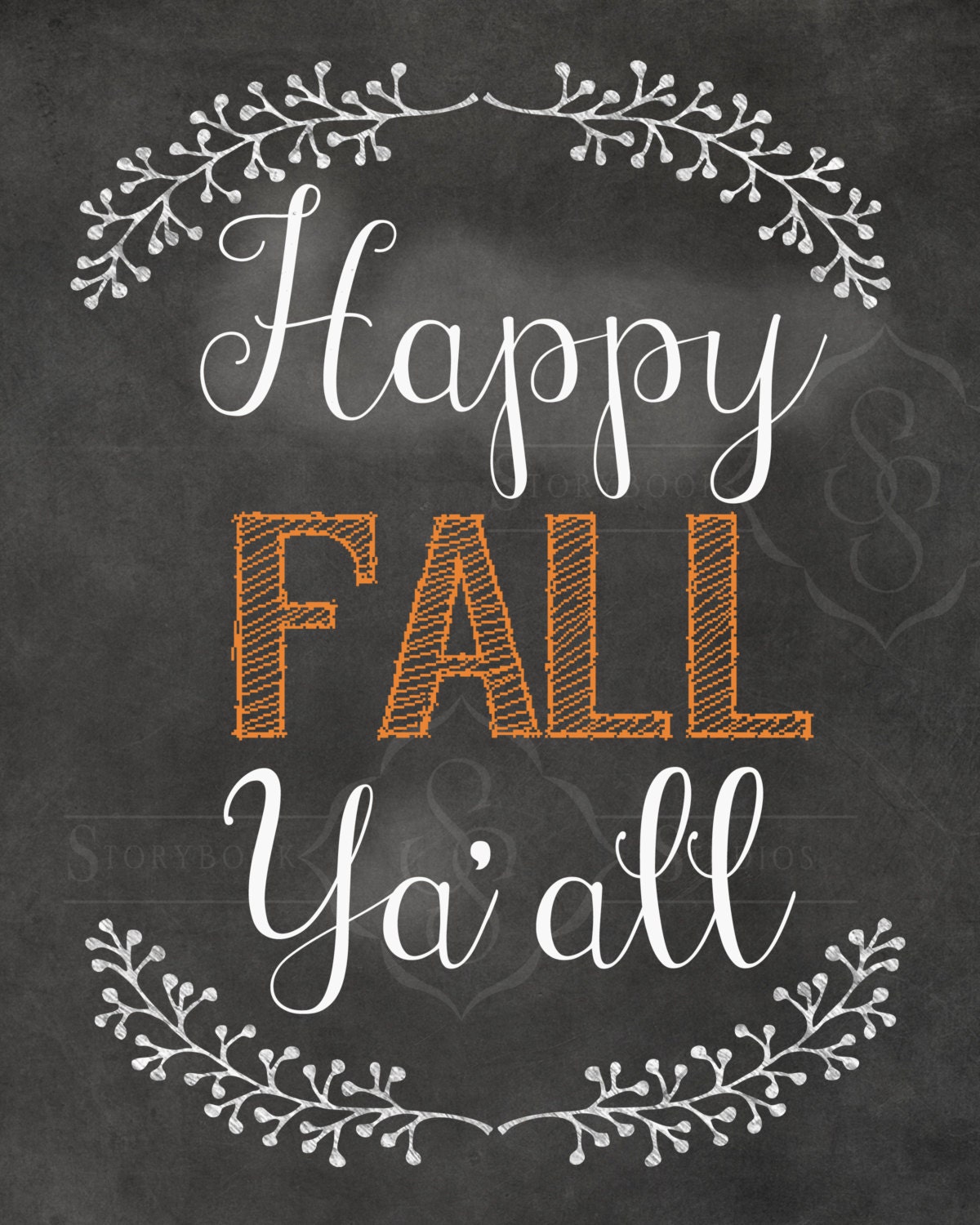 Fall Chalkboard Printable INSTANT Download Printable | Etsy