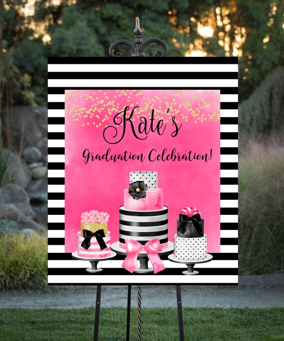 Graduation Party Kate Spade Inspired Printable Sign | Etsy