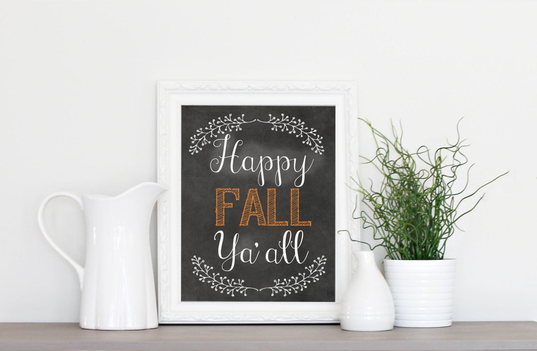 Fall, Chalkboard Printable, INSTANT Download, Printable Chalkboard Art ...