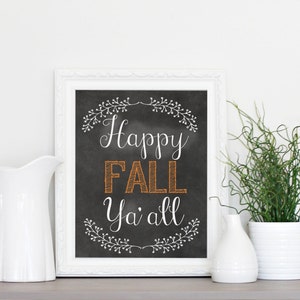 Fall, Chalkboard Printable, INSTANT Download, Printable Chalkboard Art ...