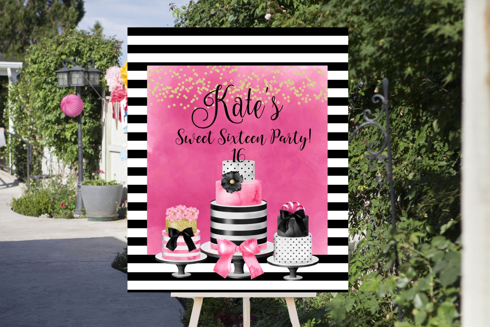 Sweet Sixteen Party Custom Printable Poster Size Large - Etsy