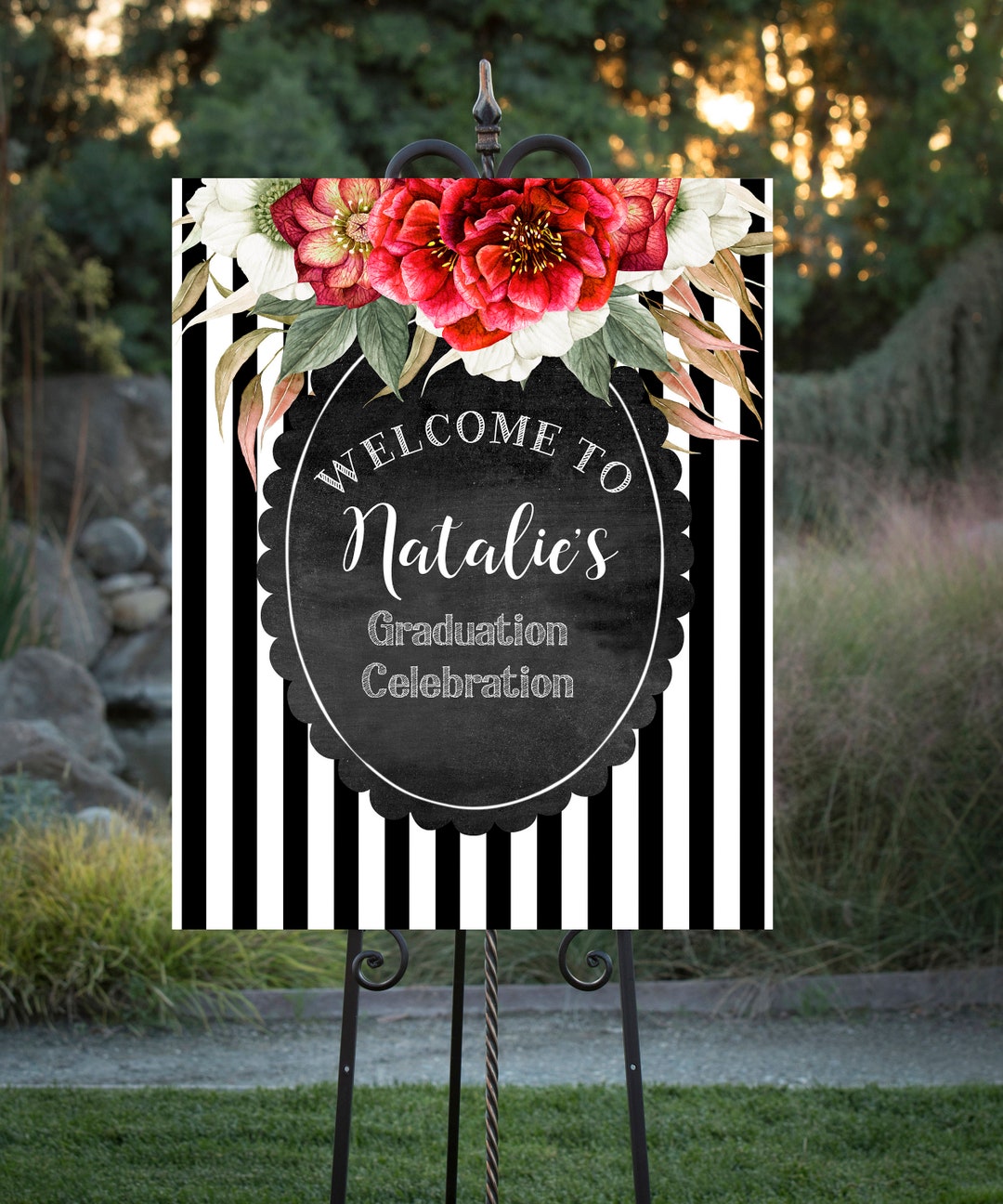 Graduation Party, Kate Spade Inspired Printable Sign, Customized With ...