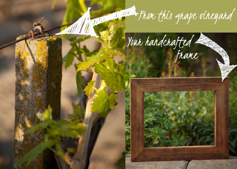 Large Rustic Frame Reclaimed Wood From 100 Year Old Vineyard - Etsy
