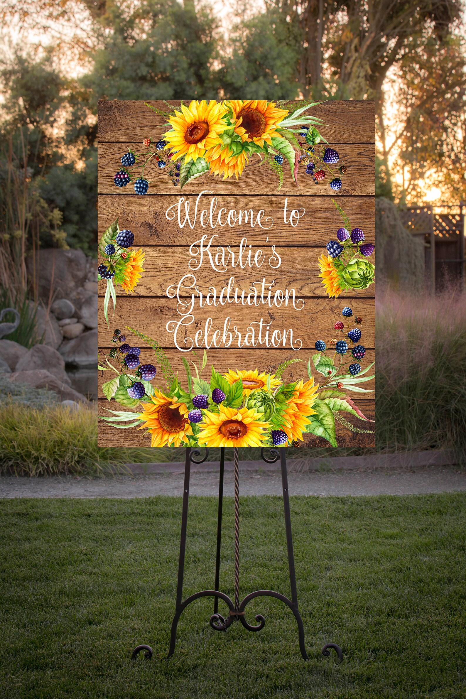 Graduation Party Welcome Sunflower Theme Grad Party - Etsy