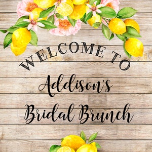 Lemon Theme Shower, Lemons Bridal or Baby Shower Printable, Custom ...