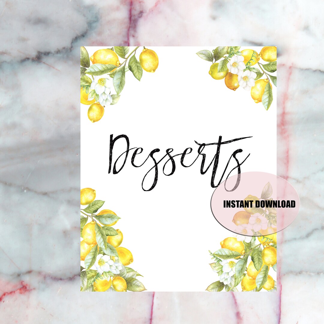 Desserts, Lemon Theme Wedding or Bridal Shower, Lemon Bridal Shower ...