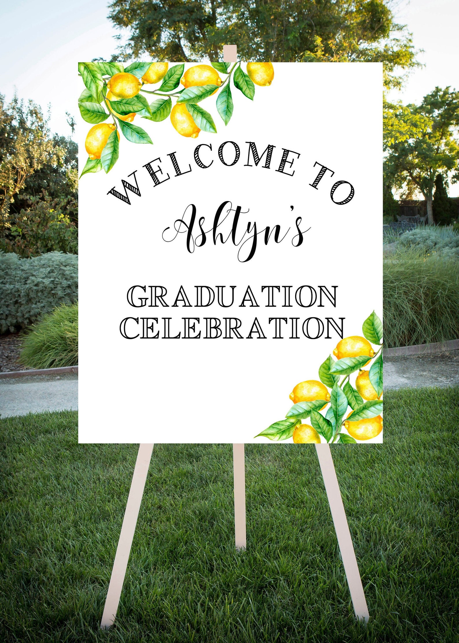 Graduation Welcome Lemon Theme Graduation Lemon Party | Etsy