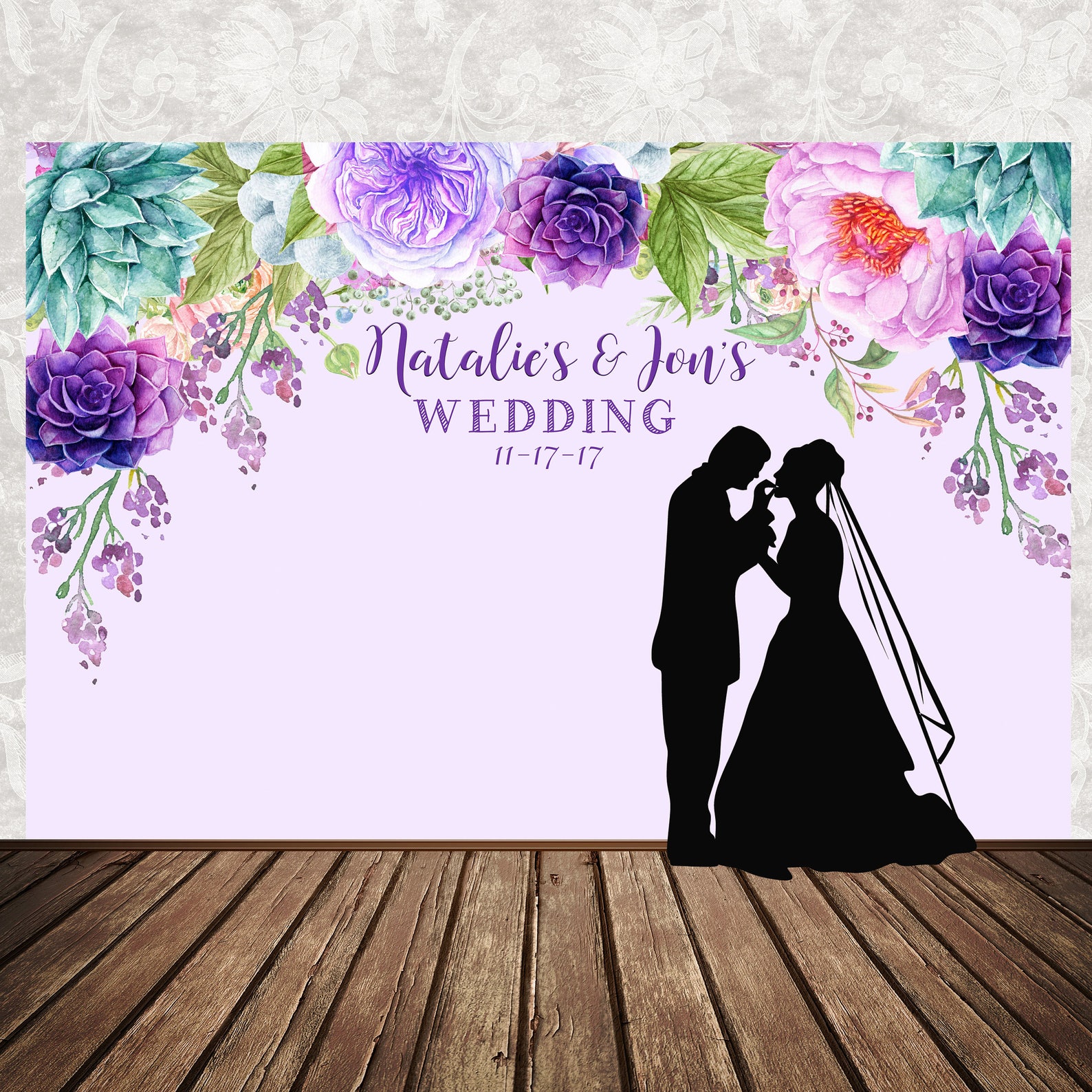 Wedding Backdrop Photo Booth Backdrop Printable Sign | Etsy