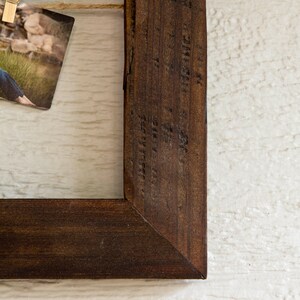 Clothes Pin Picture Frame, Rustic Frame, Reclaimed Wood and Jute ...