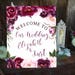 Burgundy Wedding Sign, Burgundy Welcome Sign Welcome Wedding Sign ...