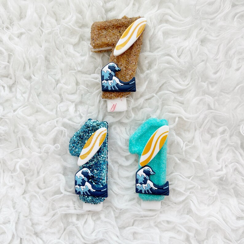 Summer Beach Surf Board Birthday Number Candle, Comes in Any Number You ...