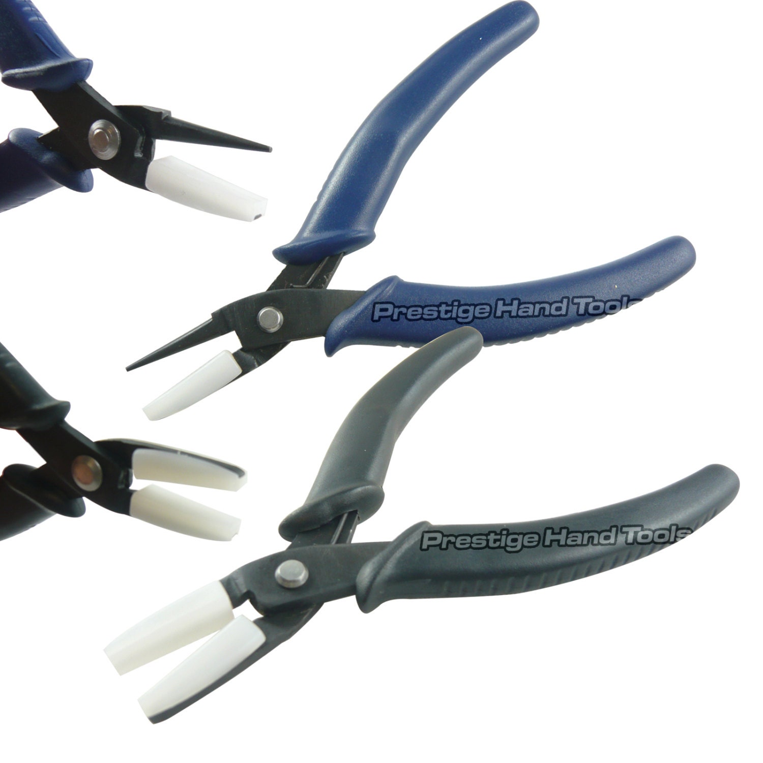 Economy Nylon Jaw Flat & Round Nose Flat Pliers Jewellery Making Tools ...