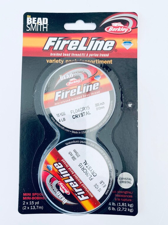 2 X 15 yards Spool in 4lb & 6lb Beadsmith Fireline Beading Thread 2 ...