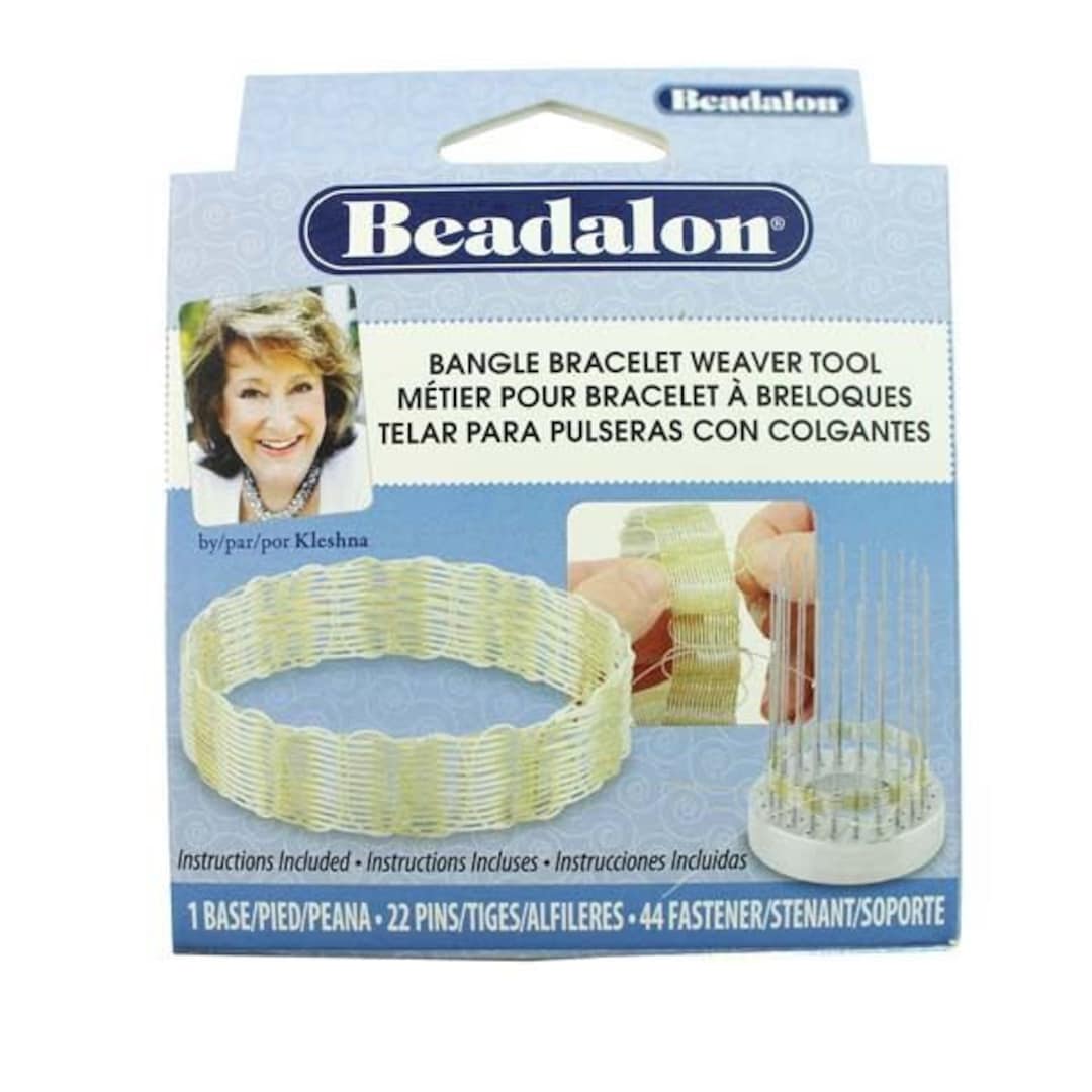 Beadalon Bangle Bracelet Weaver Tool, by Kleshna Handel, Aluminum Base ...